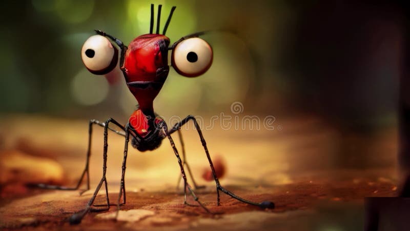 Animated ant stock video. Video of macro, moving, generative - 287658141
