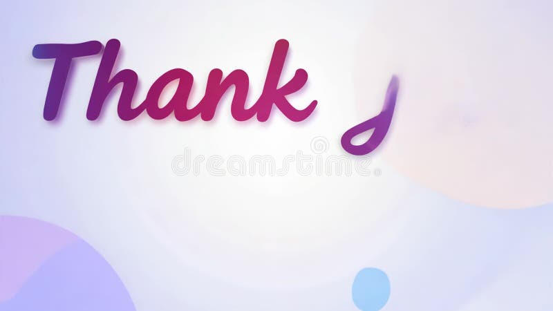 Animated Appreciation Message with Colorful Background and Text Stock ...