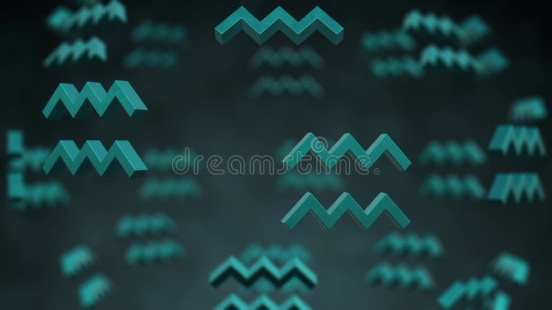 Rotating Aquarius Symbol Animation Background Stock Footage - Video of ...