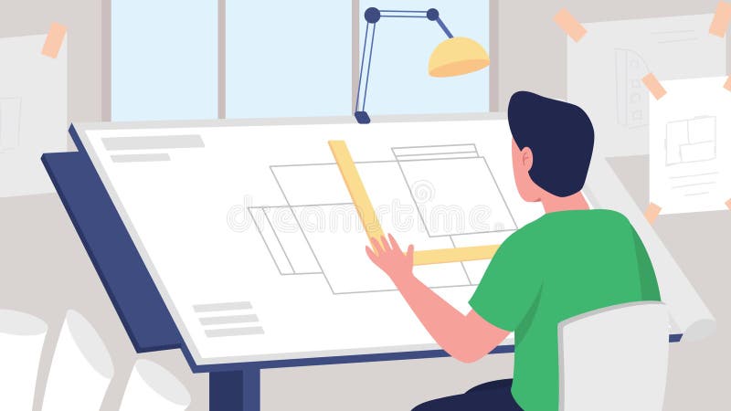 Animated Architect Illustration Stock Footage - Video of video, graphic ...