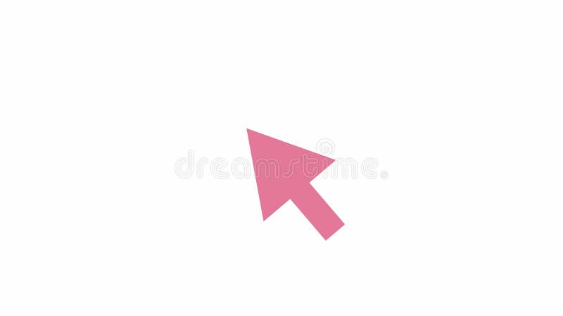 Animated Arrow Pointer Red Color. Alpha Channel Stock Video - Video of ...