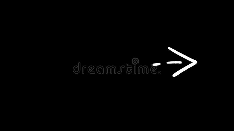 Animated Arrow with Drawing Effect. Video Clip with Alpha Channel ...