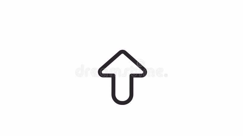 Animated Arrow Pointer Red Color. Alpha Channel Stock Video - Video of ...