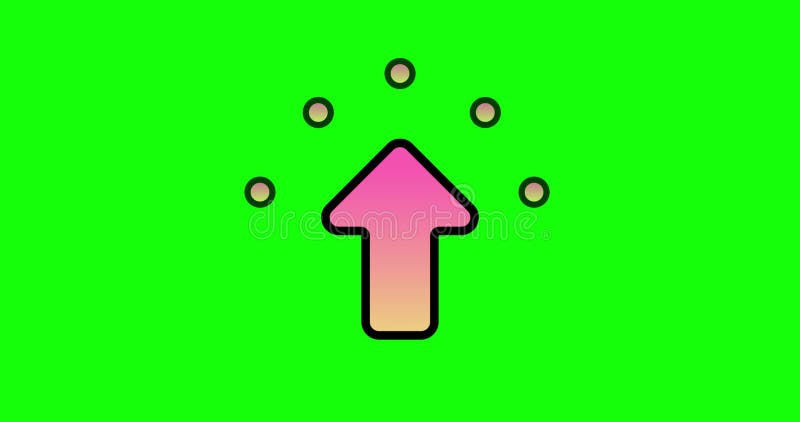 Animated Arrow Pointer Red Color. Alpha Channel Stock Video - Video of ...