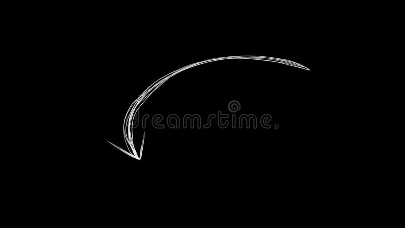 Animated Arrows with Drawing Effect. Video Clip with Alpha Channel ...