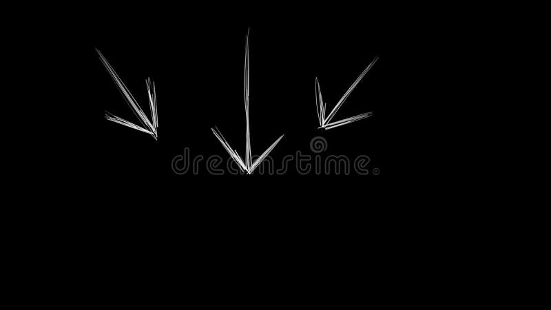 Animated Arrows with Drawing Effect. Video Clip with Alpha Channel ...