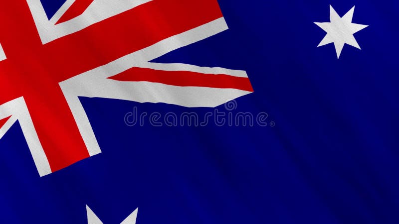 Animated Australia Flag Waving in the Wind Stock Footage - Video of ...