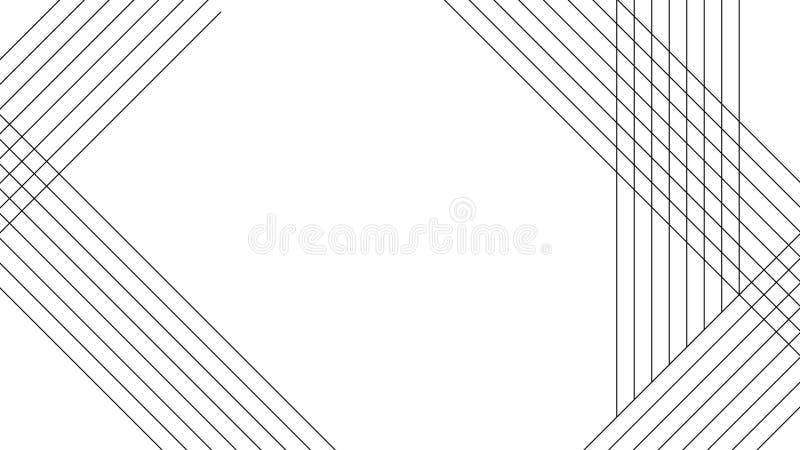 Animated Background with Black Lines is Drawing. Linear Striped Pattern ...