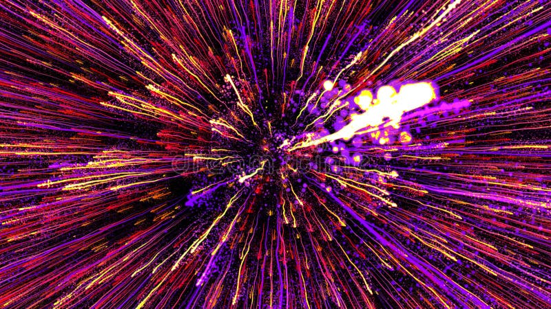 Animated Background of Colorful Particle Rays Stock Video - Video of ...