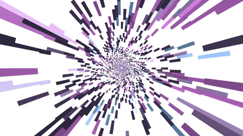 Animated Background of Colorful Segments Creating Effect of Long Tunnel ...