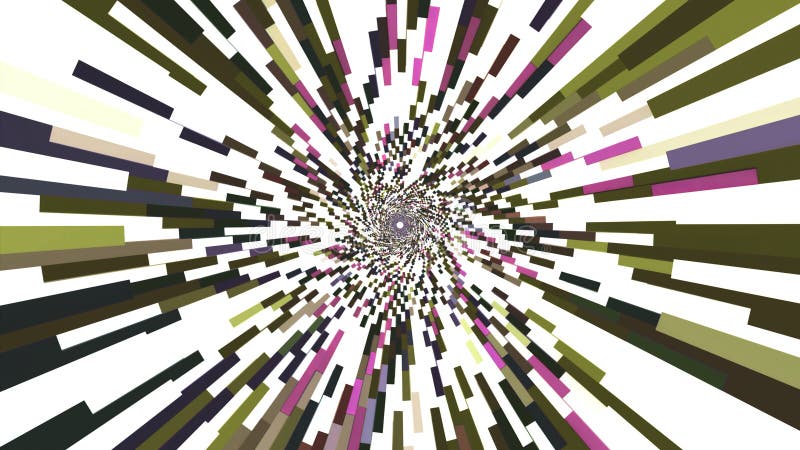 Animated Background of Colorful Segments Creating Effect of Long Tunnel ...