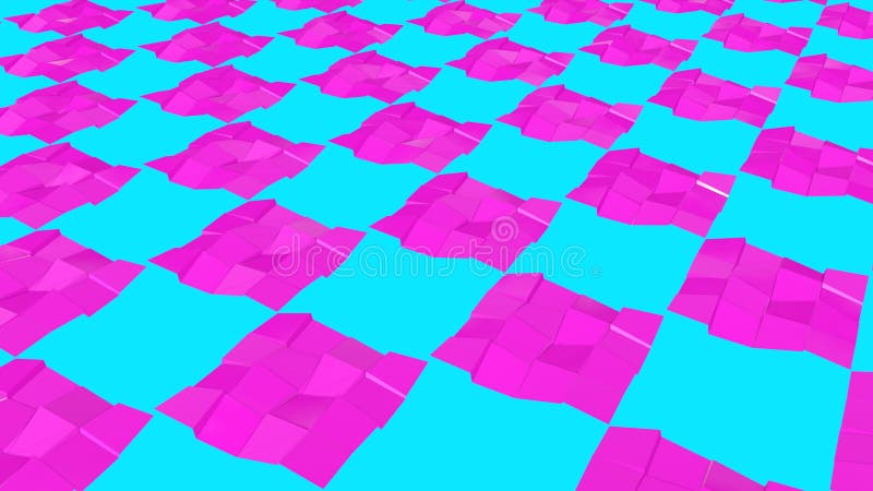 Animated Background of Low Poly Square. 3d Render Stock Video - Video ...