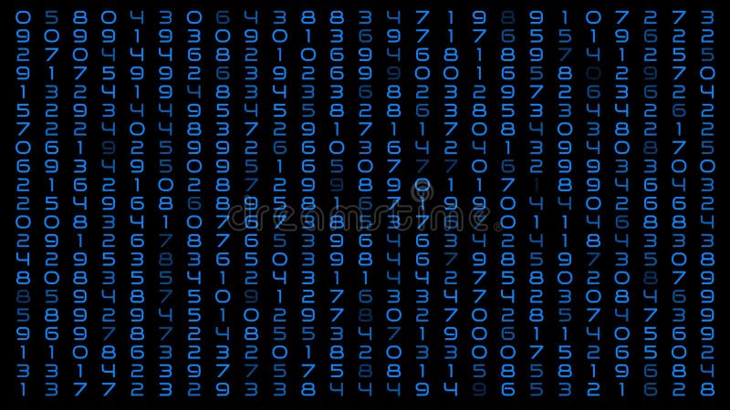Animated Background of Matrix Numbers in Blue Color. Stock Video ...