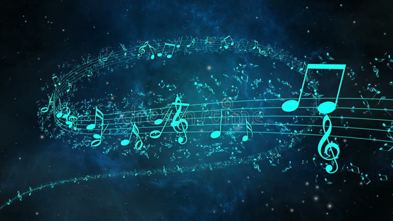 Animated Background with Musical Notes, Music Notes Stock Video - Video ...