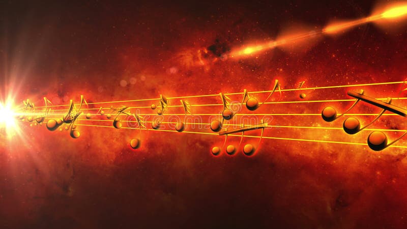 Animated Background with Musical Notes, Music Notes Flowing Stock ...