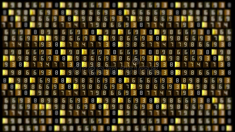 Animated Background from Numbers. Counting Numbers. Technological ...