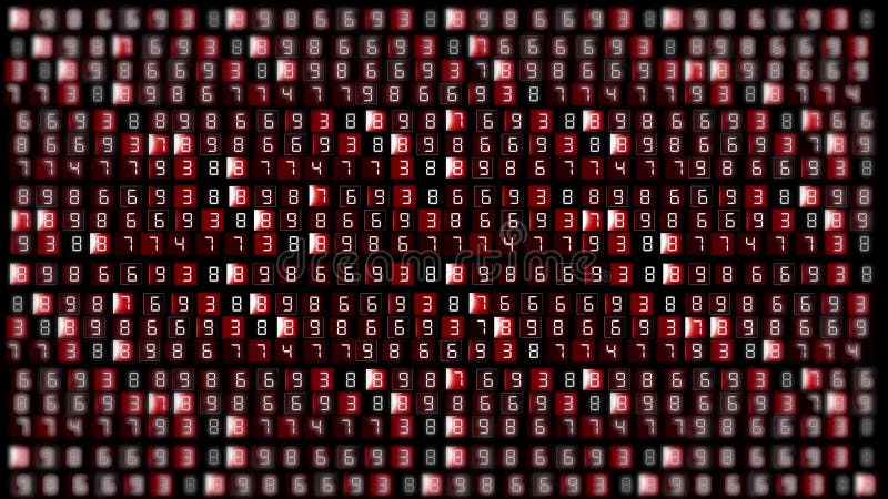 Animated Background from Numbers. Counting Numbers. Technological ...
