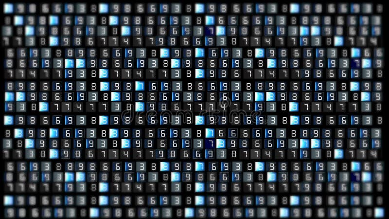 Animated Background from Numbers. Counting Numbers. Technological ...