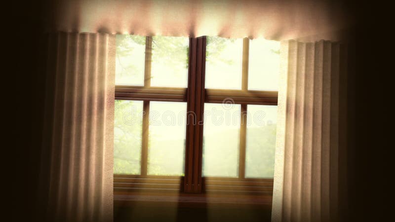 Concept Animated Background with Open Window Stock Video - Video of ...