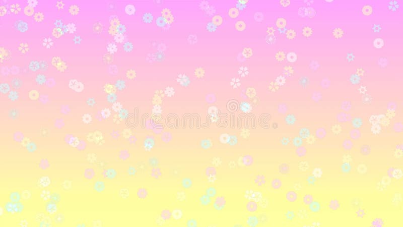 Animated Background Pastel Colors Flowers Raining Spinning Falling ...