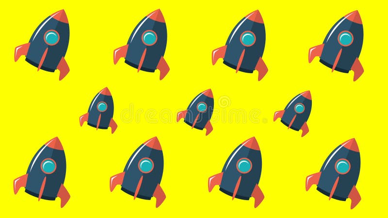 Animated Background with Space Rocket Stock Video - Video of abstract ...