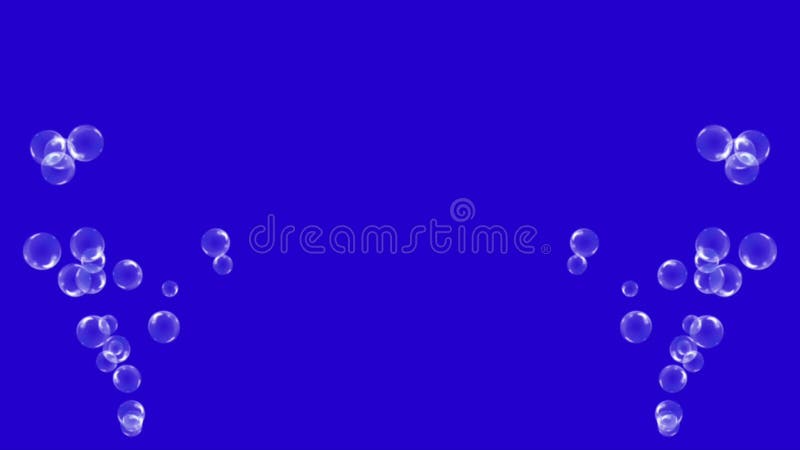 Animated Background of White Bubbles on a Blue Screen Stock Video ...