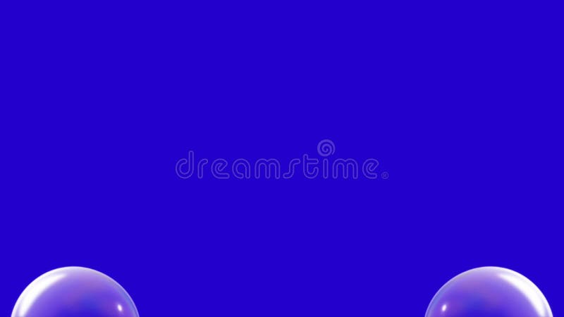 Animated Background of White Bubbles on a Blue Screen Stock Video ...