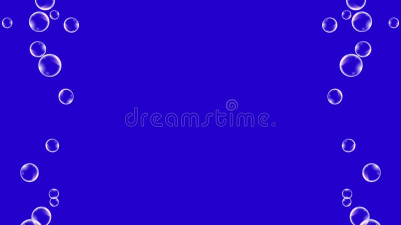 Animated Background of White Bubbles on a Blue Screen Stock Video ...