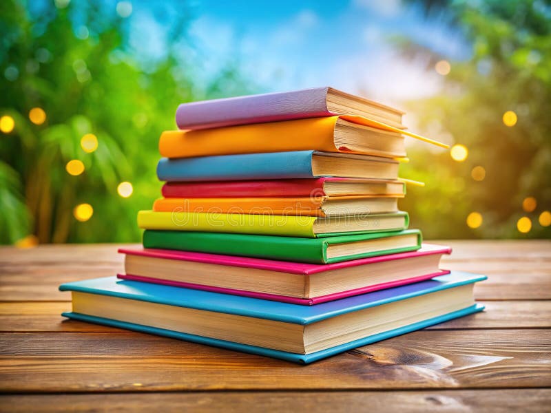 Animated BacktoSchool Scene a Stack of Books on a Desk Stop Motion ...
