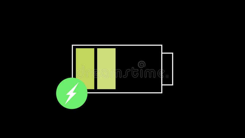 Animated Battery Charging Icon with a Smooth and Simple Design. Stock ...