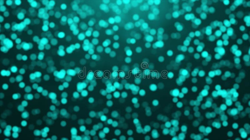 Beautiful Cyan Glitter Particles Falling and Flickering Particles Over ...