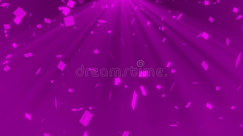 Beautiful Glowing Pink Particles Falling with Bright Optical Light Rays ...
