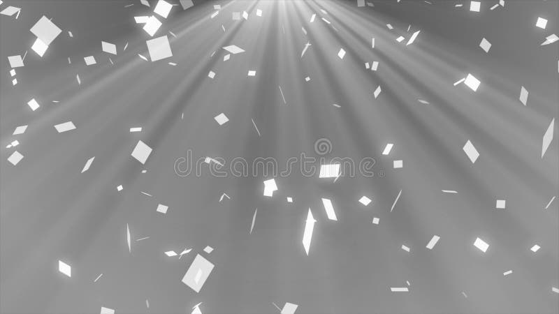 Beautiful Glowing White and Black Particles Falling with Bright Optical ...