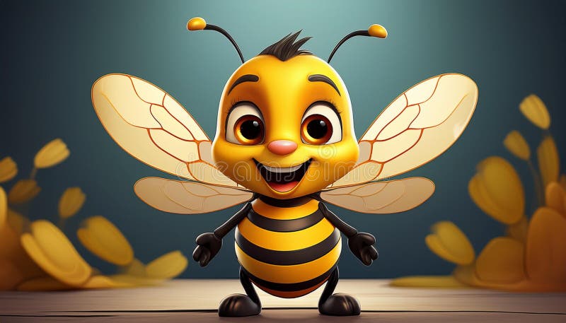 Animated bee stock illustration. Illustration of animal - 367487981