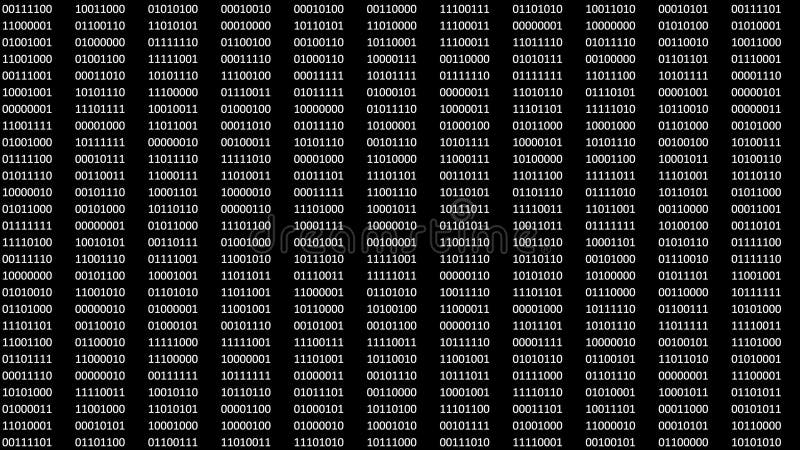 Animated Binary Zero and One Data on a Black Computer Screen Stock ... Animated Binary Zero and One Data on a Black Computer Screen Stock ...