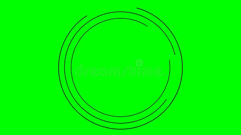Animated Black Circular Frame Spins. Linear Symbol Rotates Stock Video ...