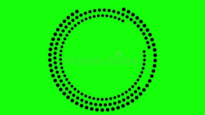 Animated Black Circular Frame Spins. Symbol from Point Circle Rotates ...