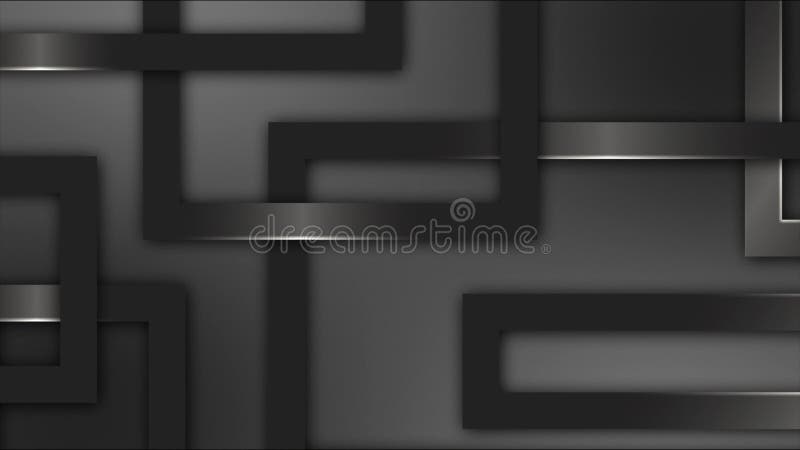 Black Color Dark Glossy Geometrical Pattern Rectangular Box Shapes ...