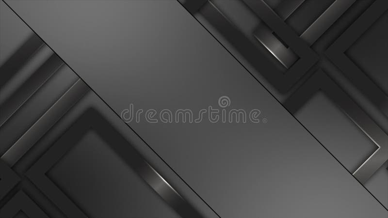 Black Color Dark Glossy Geometrical Pattern Rectangular Shapes Luxury ...