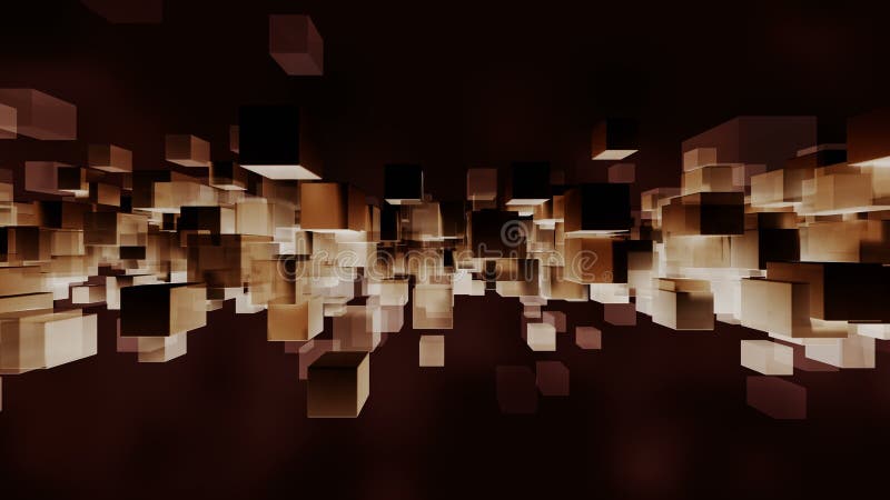 Animated Block Particles Light and Dark Loop Able. 3D Rendering 4K ...