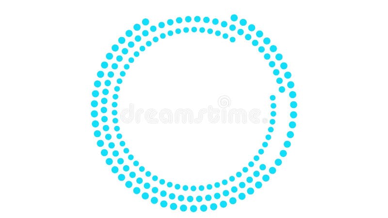 Animated Blue Circular Frame Spins. Symbol from Point Circle Rotates ...