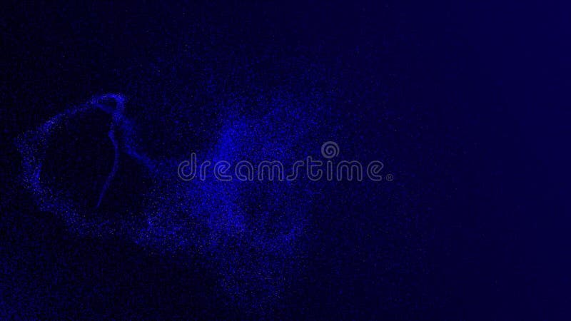 Blue Color Small Moving Particles Background Stock Footage - Video of ...