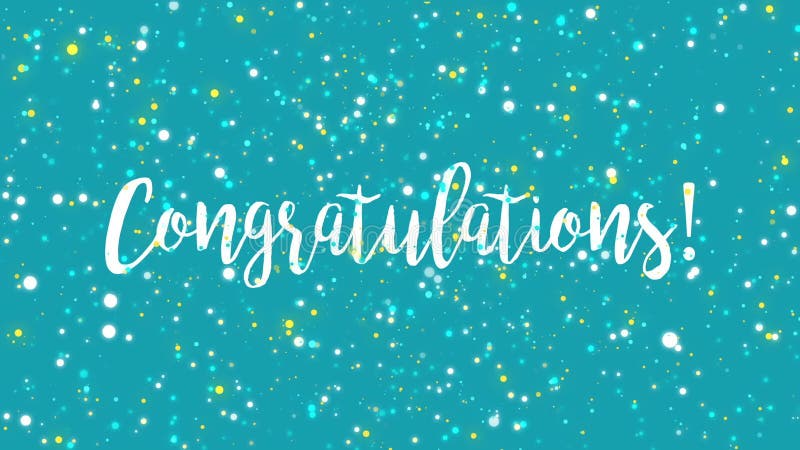 Animated Blue Congratulations Greeting Card Stock Footage - Video of ...