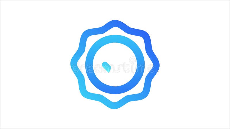 Animated Blue Gradient Check Mark Icon on White Background Stock ...