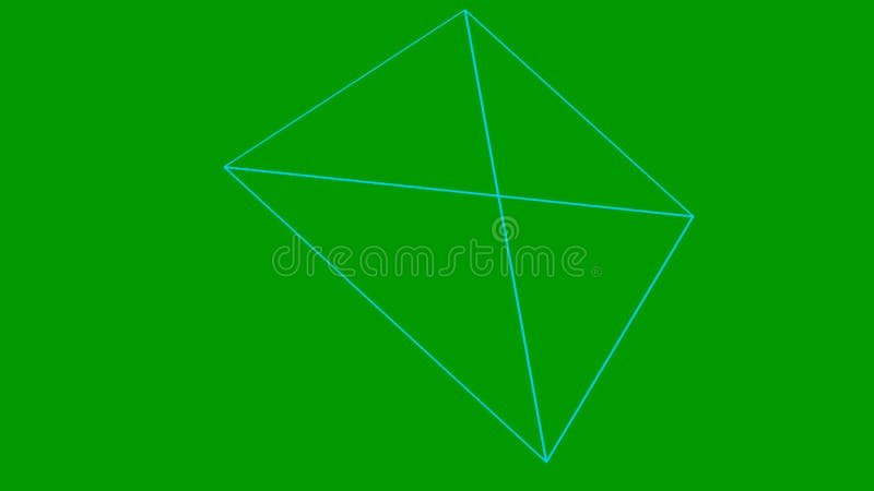 Animated Blue Linear Pyramid. Geometric Shape. Looped Video Stock ...
