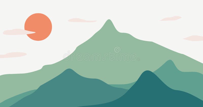Blue Mountains Nature Background Animation Stock Video - Video of ...