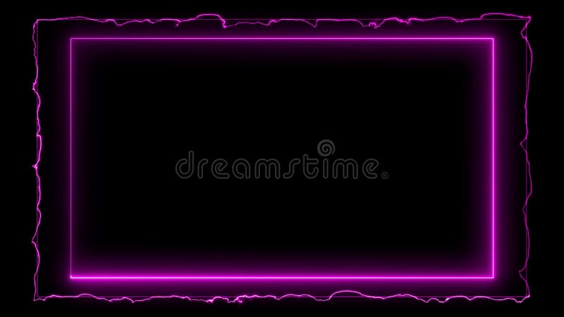 Animated Border Neon Glow Pink Color Moving Seamless Stock Footage ...