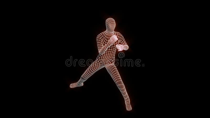 Animated boxer. Hook hit stock video. Video of dancing - 231804953
