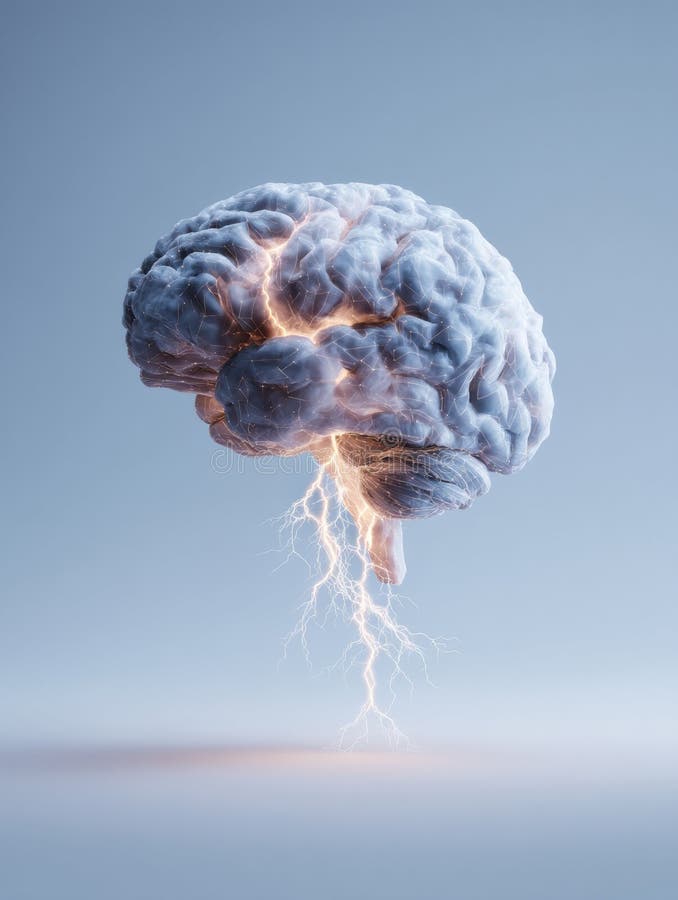 Animated Brain Experiences a Jolt of Inspiration with Lightning before ...