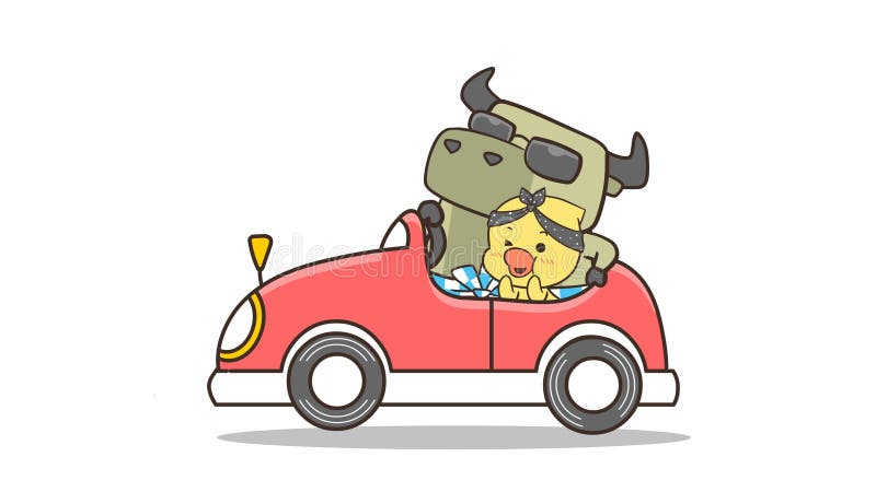 Animated Buffalo Kicking a Can Against White Background Stock Footage ...